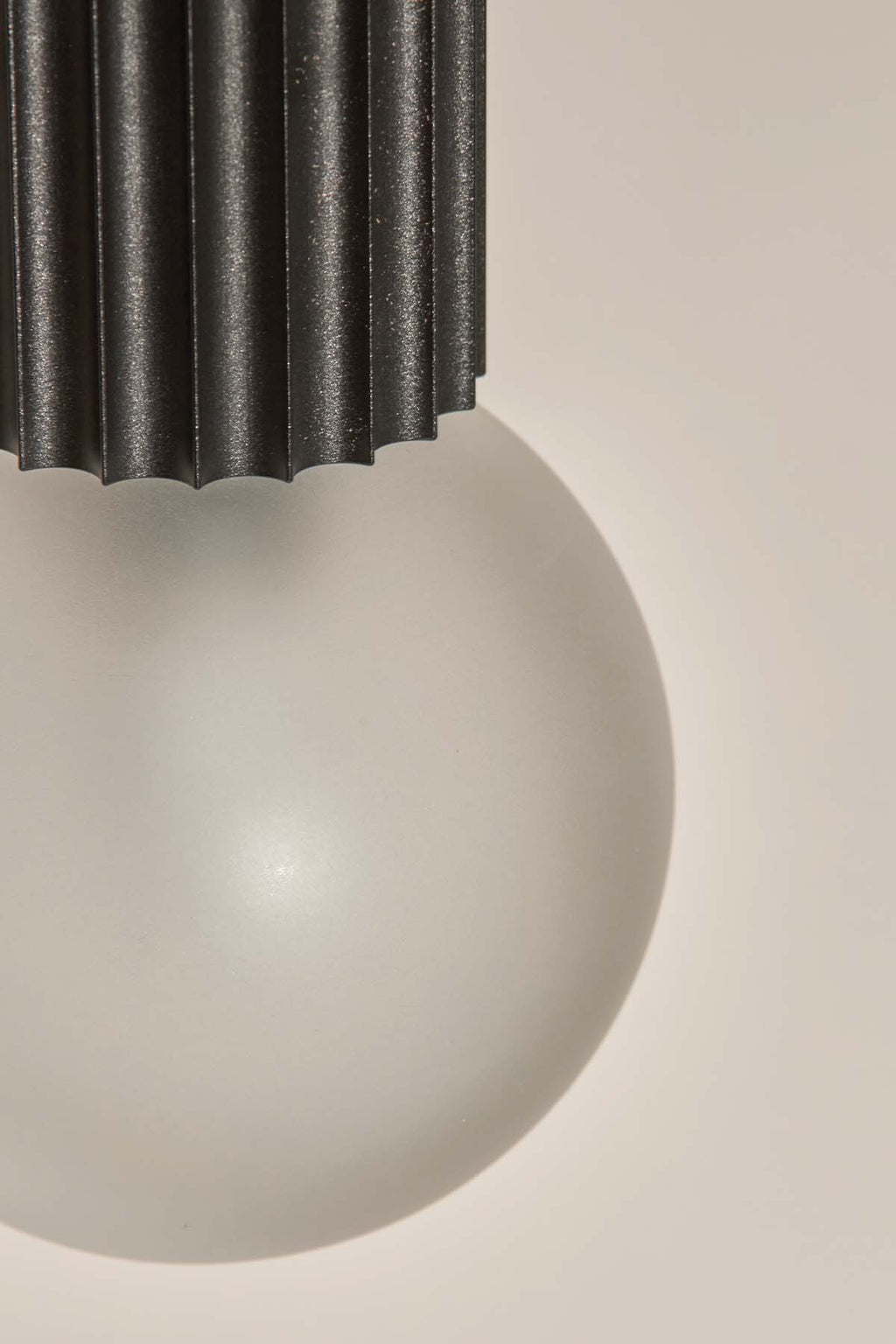 Attalos Glass Pendant Light 95 in Brushed Black | Marz Designs