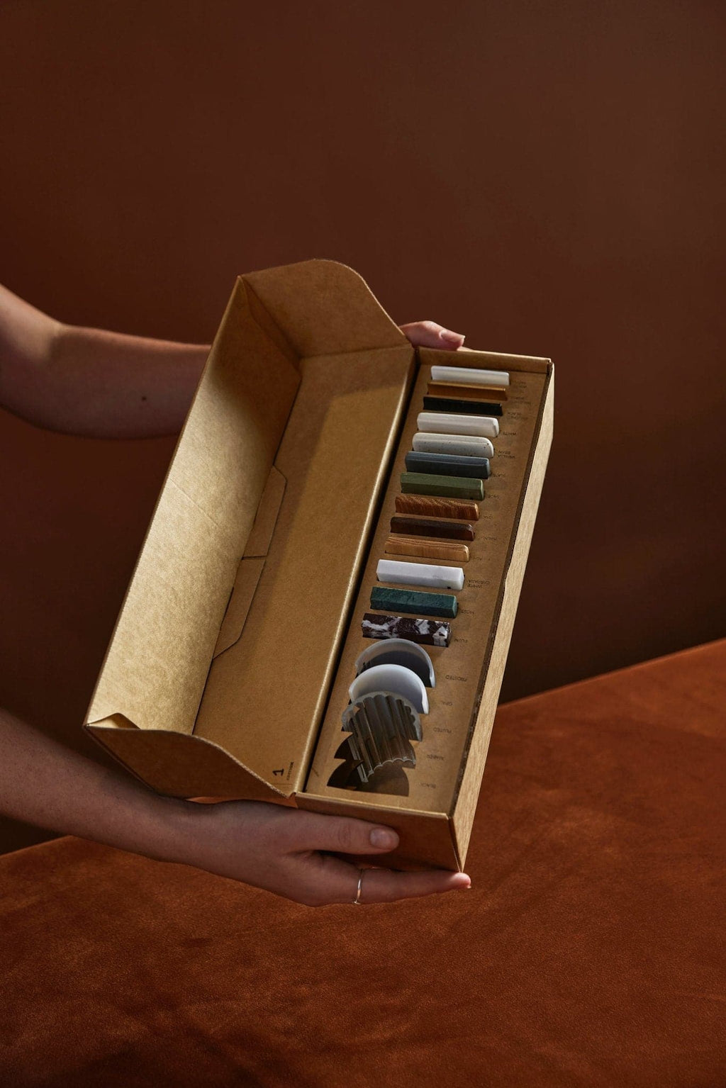 Lighting Material Sample Box | Designer Lighting | Marz Designs
